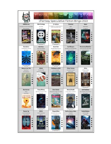 2022 Fantasy Bingo Card | Tar Vol on